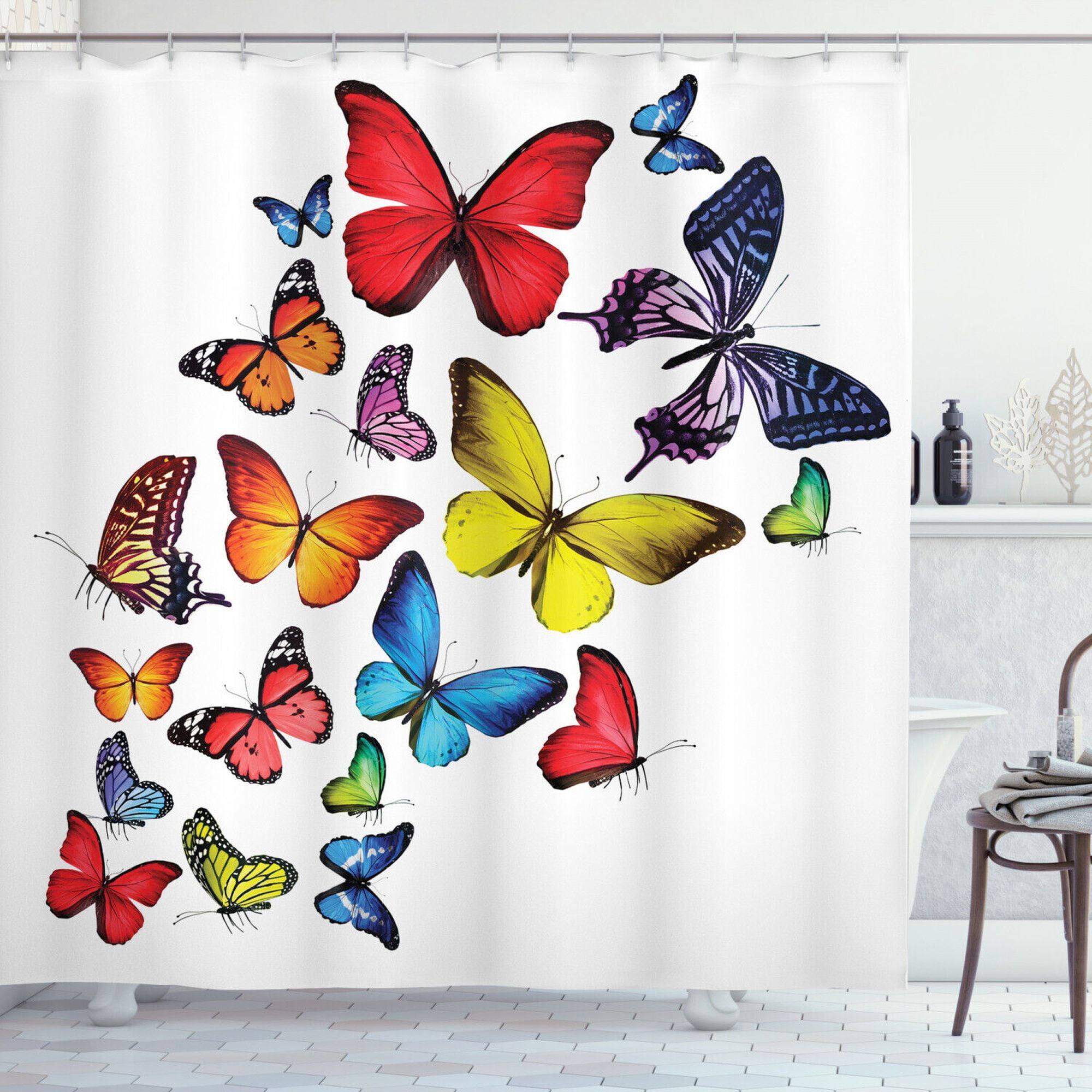 Natures Beauty Butterfly Shower Curtain Transform Your Bathroom With