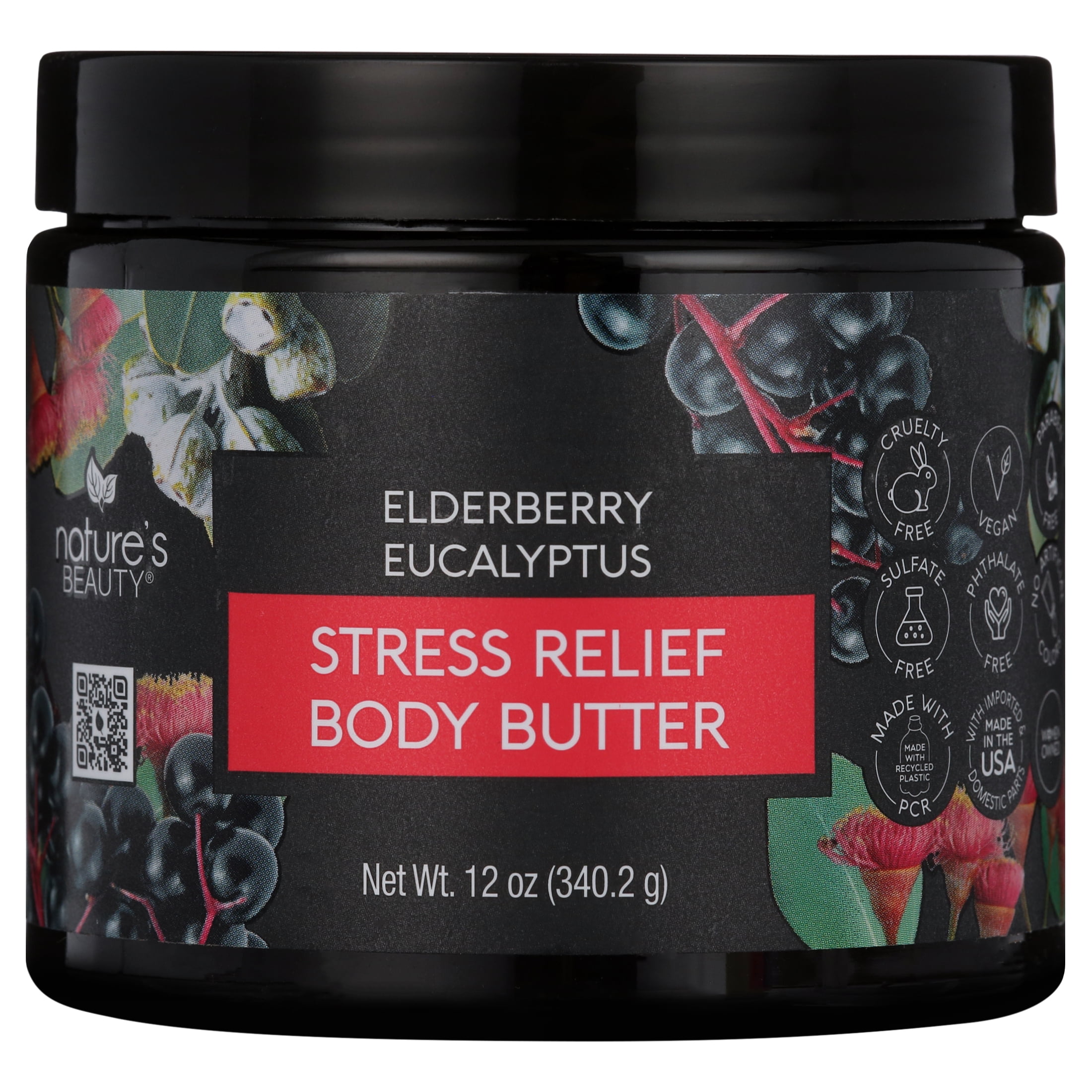 Nature's Beauty Stress Relief Elderberry Body Butter, All Skin Types ...