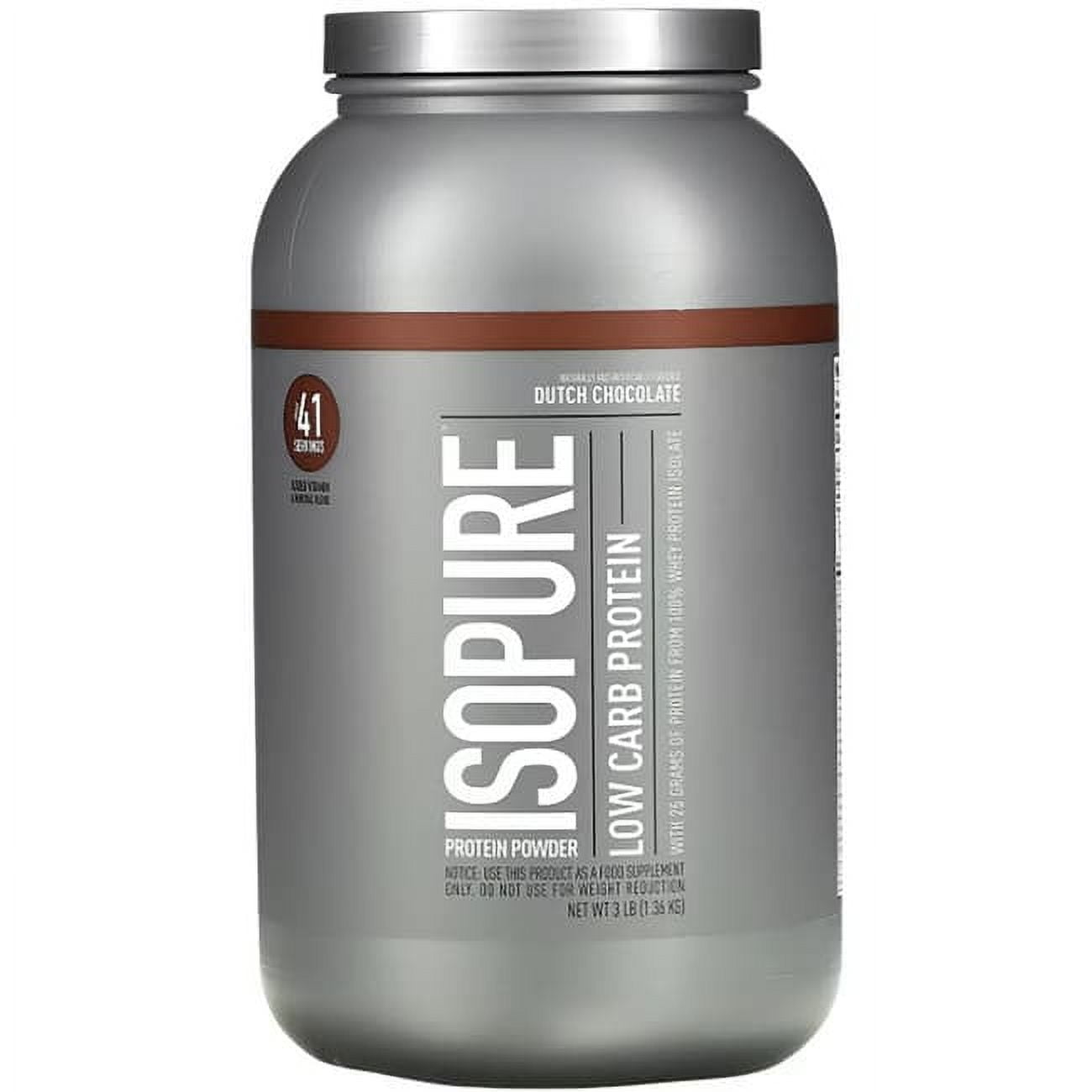 Free Shipping! Nature's Best Isopure Low Carb Protein - Dutch Chocolate 25 g protein 3 lbs Pwdr ...