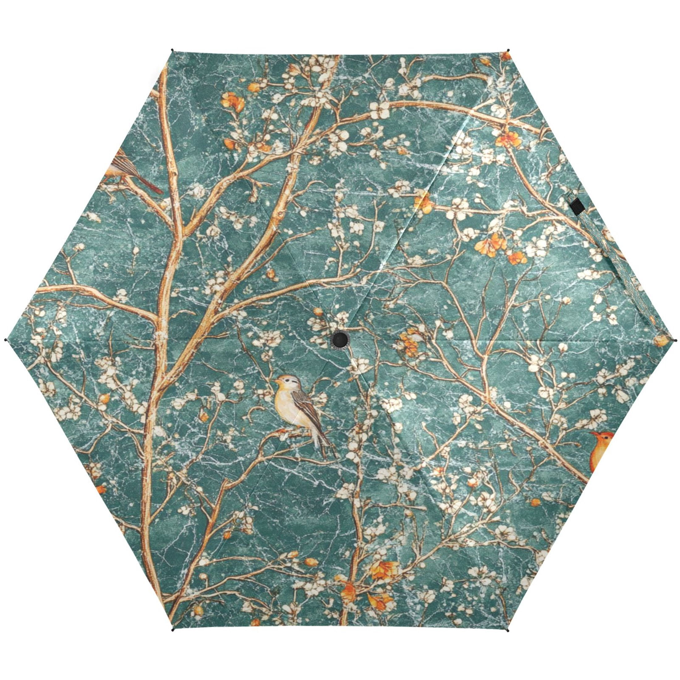 Nature's Birds in Bloom Umbrellas for Sun Auto Open Close UV50 ...