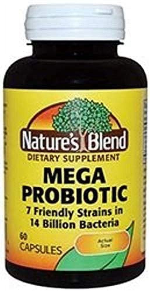Nature's Blend 9257 Probiotic Mega 14 Billion Friendly Bacteria (Pack ...