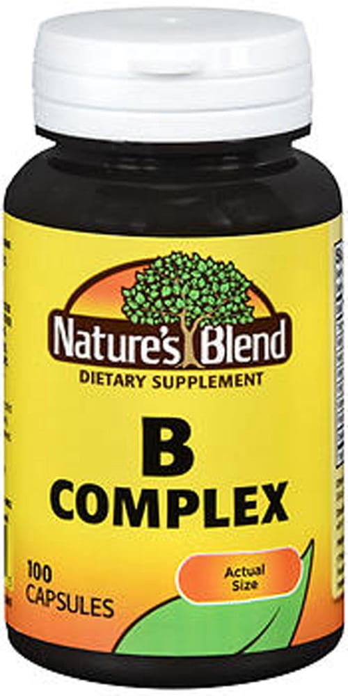 Nature's Blend B Complex Capsules, 100 Count - Walmart.com