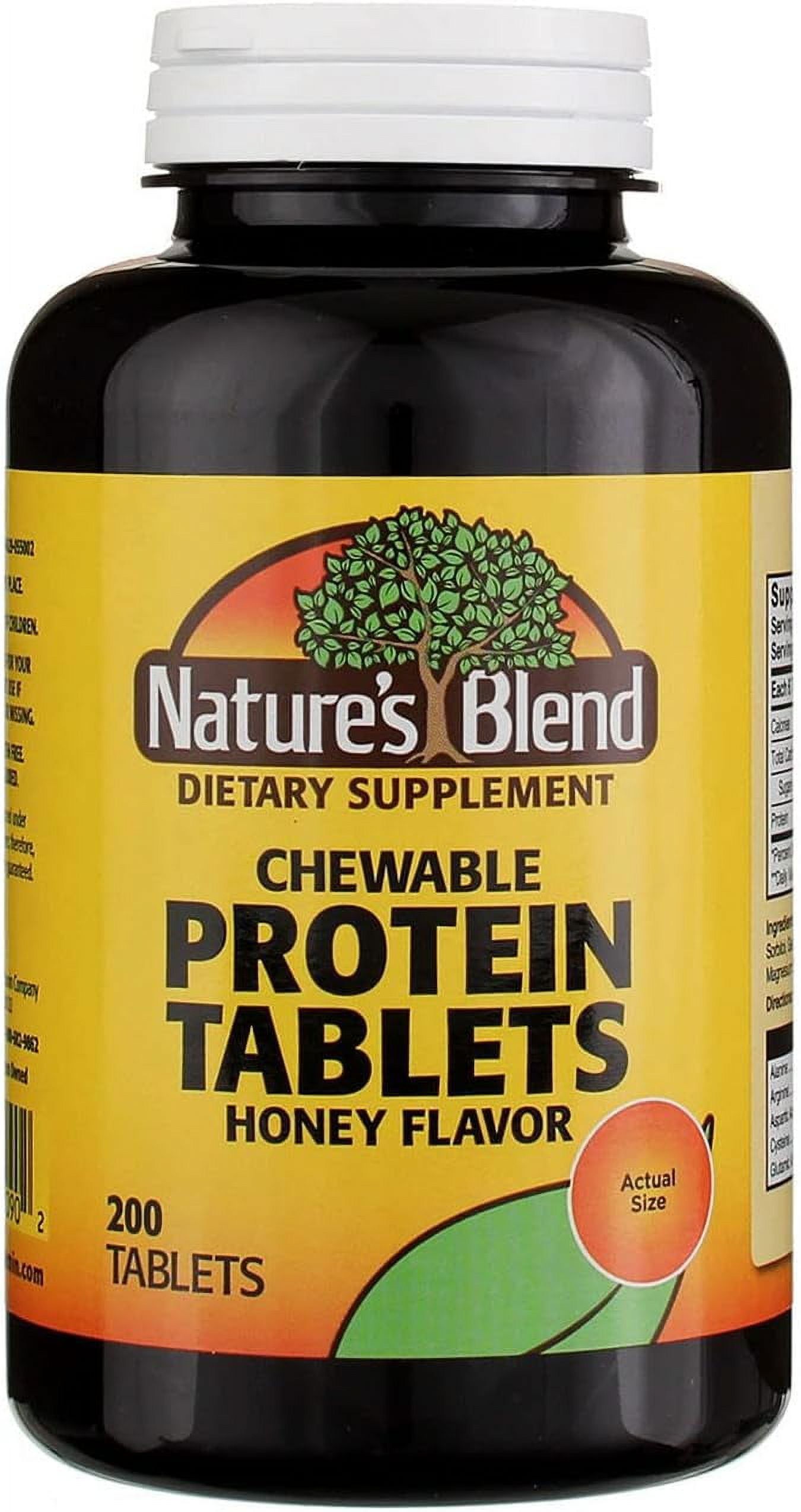 Nature's Blend Chewable Protein Tablets with Tasty Honey Flavor ...