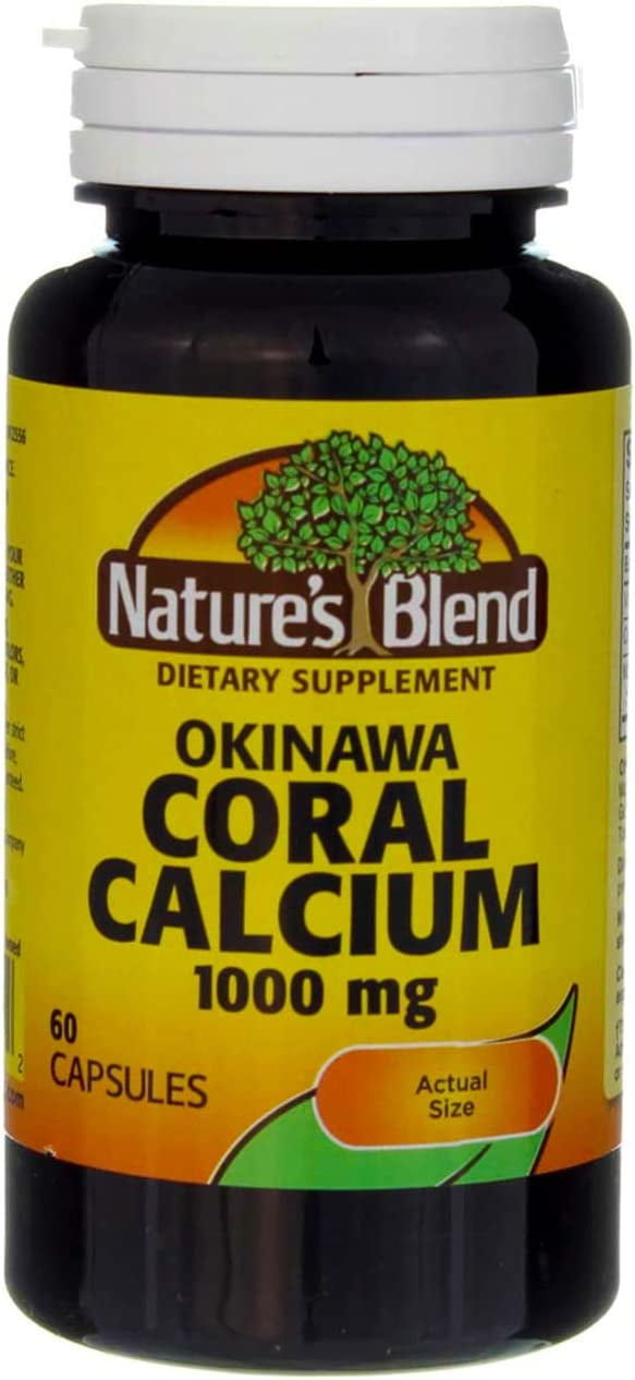 Nature's Blend Coral Calcium Okinawa 1000 mg with Vitamin D3 200 IU ...
