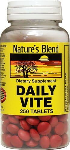 Nature's Blend Daily Vite Multivitamin Supplement with Vitamin A, C, D3 ...