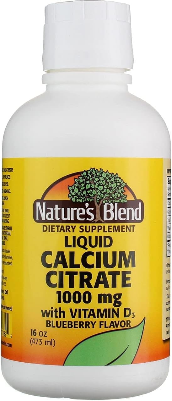 Nature's Blend Liquid Calcium Citrate 1000mg with D3 in Delicious ...