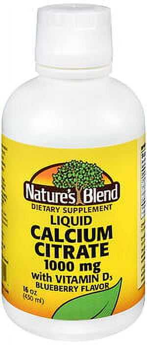 Nature's Blend Liquid Calcium Citrate with D3 - Blueberry 16 oz Liq ...