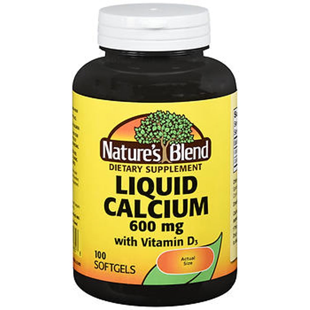 Nature's Blend Bone Health Supplements, Liquid Calcium with D3, 100 ...