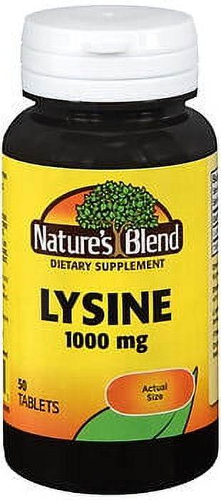 Nature's Blend Lysine 1,000 mg Tablets - 50 ct - Walmart.com
