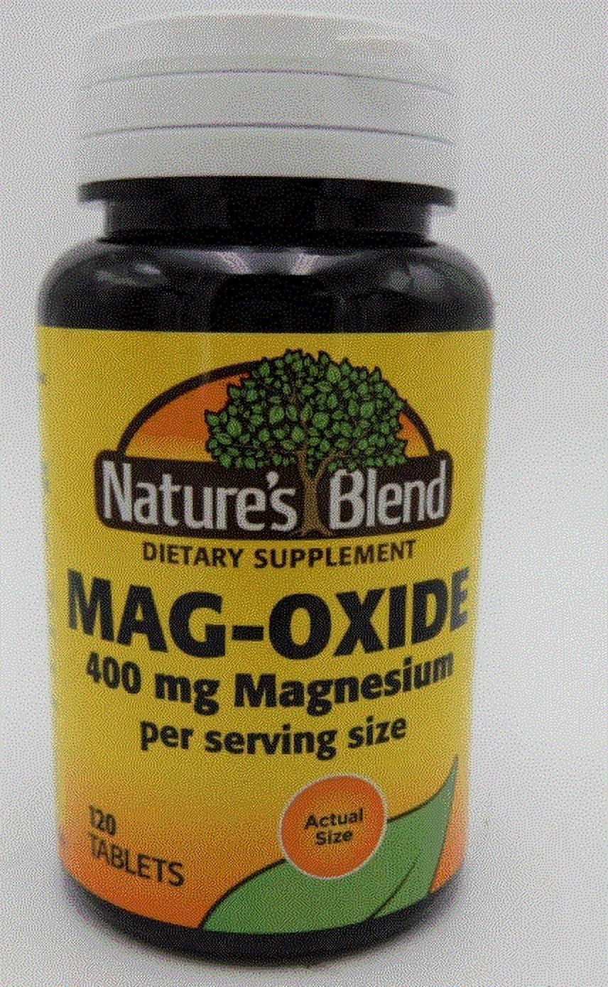 Nature's Blend Magnesium Supplements, Mag-Oxide Tablets, 400MG, 120 ct ...