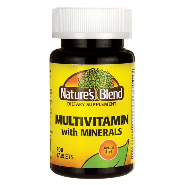 Nature's Blend Natural Multivitamins with Multiple Minerals, 100 Count ...