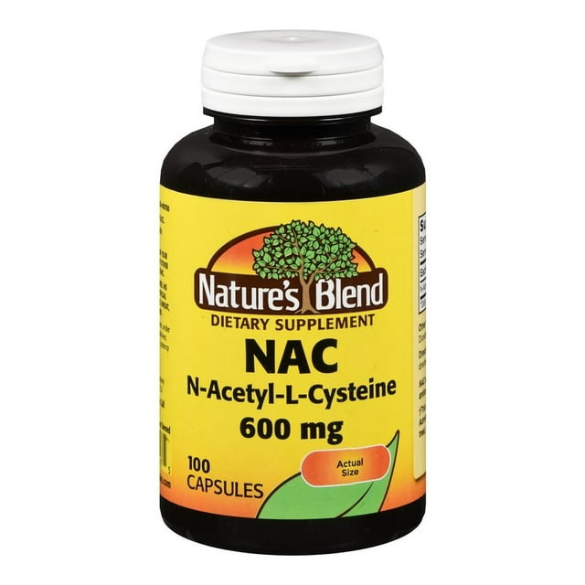 Nature's Blend NAC 600 mg Capsules - Walmart.com