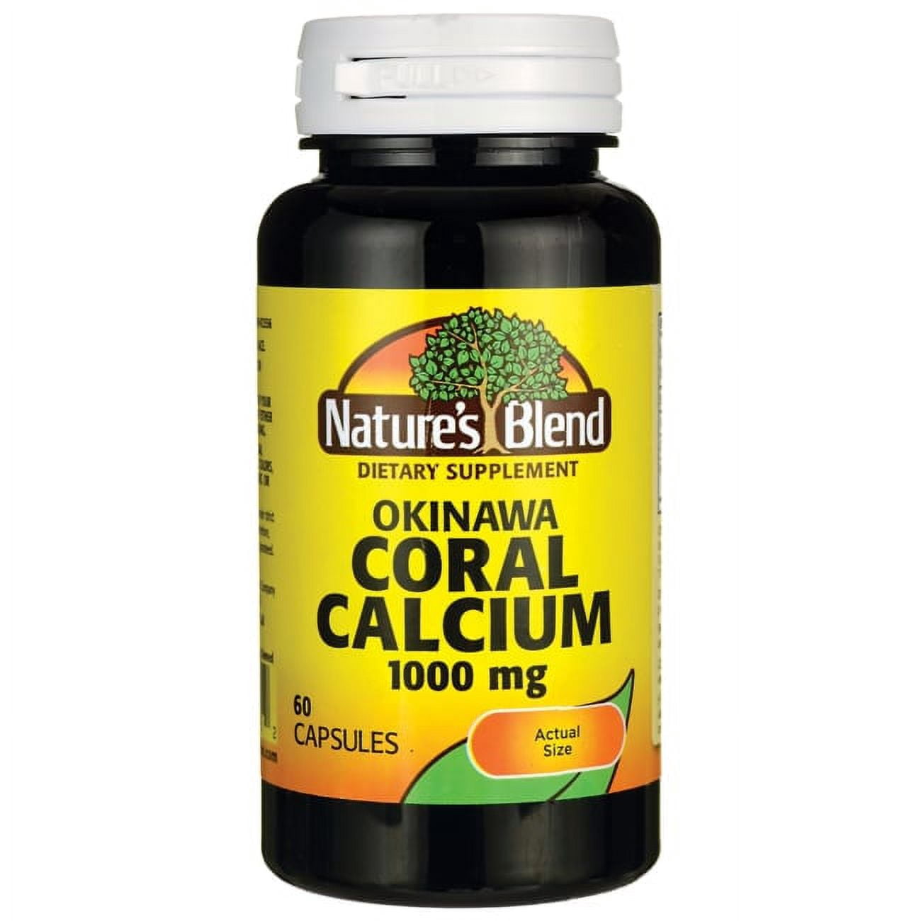 Nature's Blend Okinawa Coral Calcium - 60 Capsules - Walmart.com