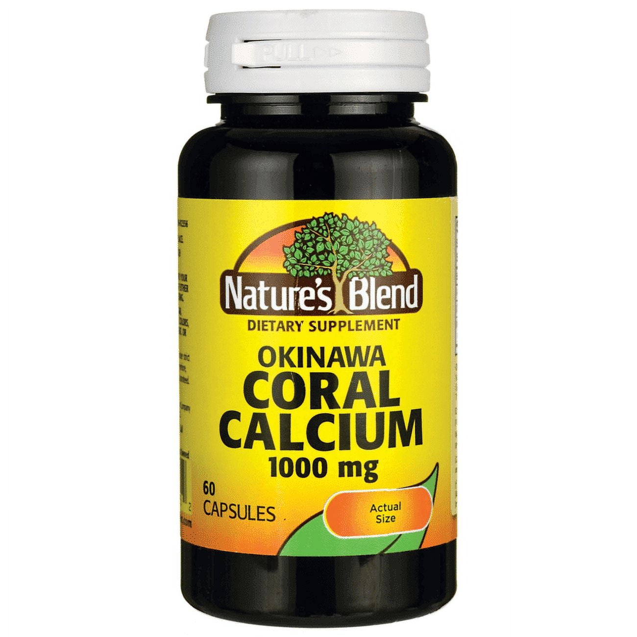 Nature's Blend Okinawa Coral Calcium Supplement - 60 Capsules for Bone ...