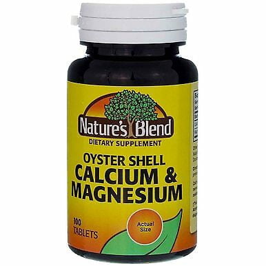 Nature's Blend Oyster Shell Calcium & Magnesium Tablets, 750 mg, 100 Ct ...