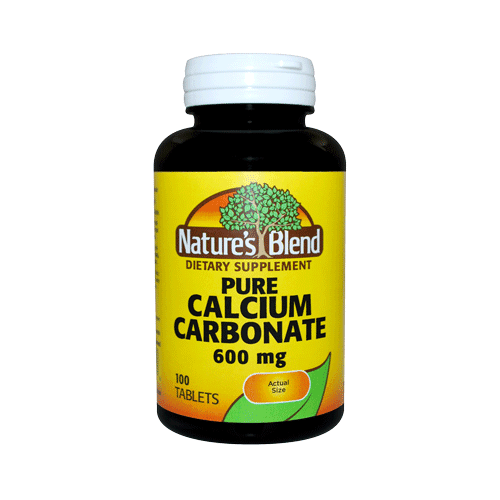 Nature's Blend Pure Calcium Carbonate Supplement - Promotes Strong ...