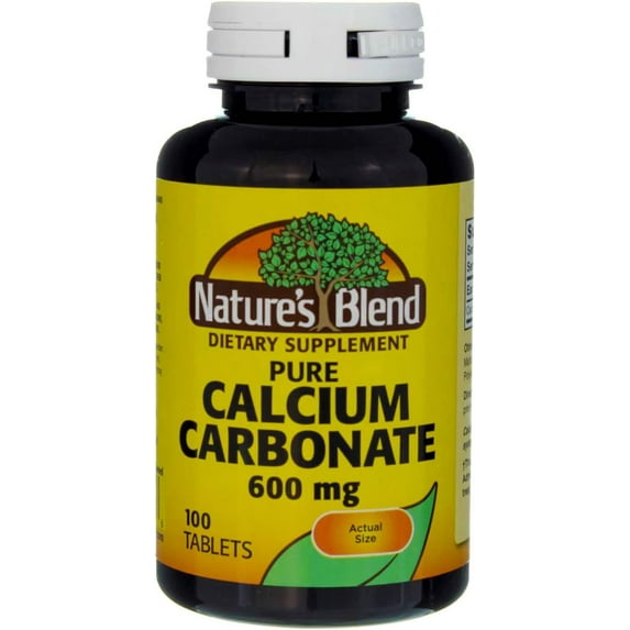 Nature's Blend Pure Calcium Carbonate Supplement - Promotes Strong ...