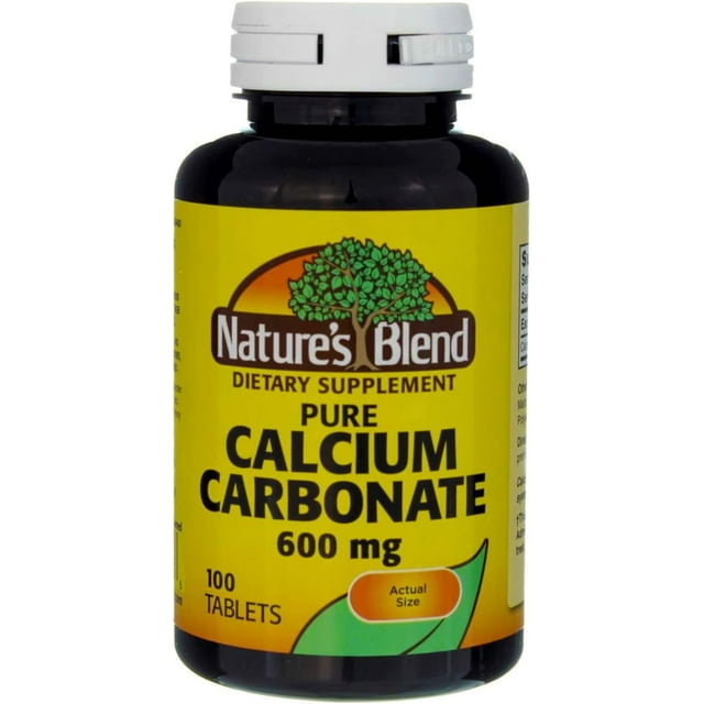 Nature's Blend Pure Calcium Carbonate Supplement - Promotes Strong ...