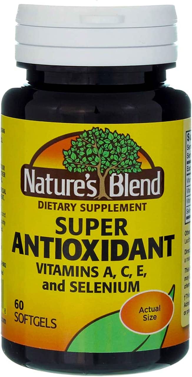 Nature's Blend Super Antioxidant Aces, 60 Softgels, Vitamins A, C, E ...