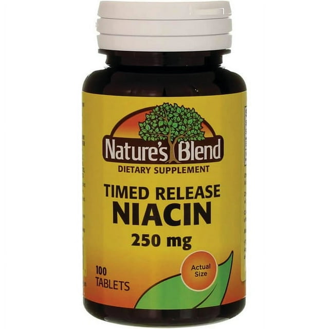 Nature's Blend Timed Release Niacin Tablets, 250 mg, 100 Count ...