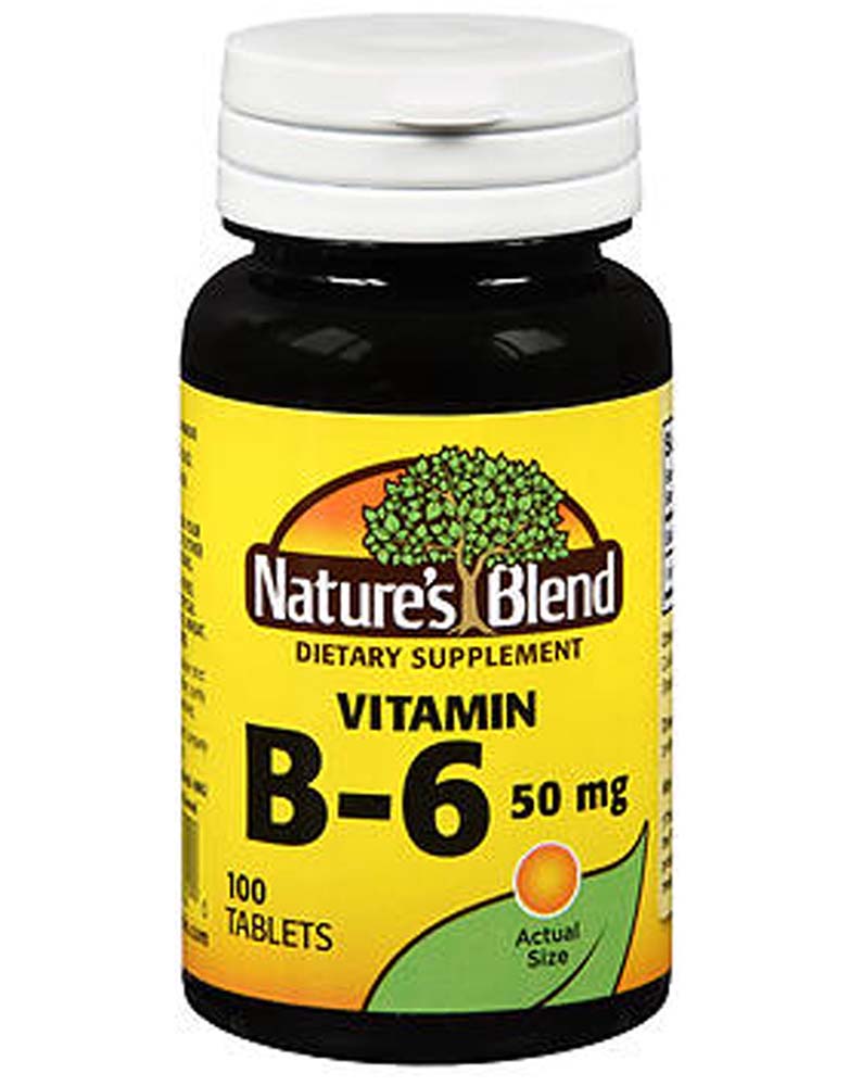Nature's Blend Vitamin B-6 Tablets, 50 mg, 100 Count - Walmart.com
