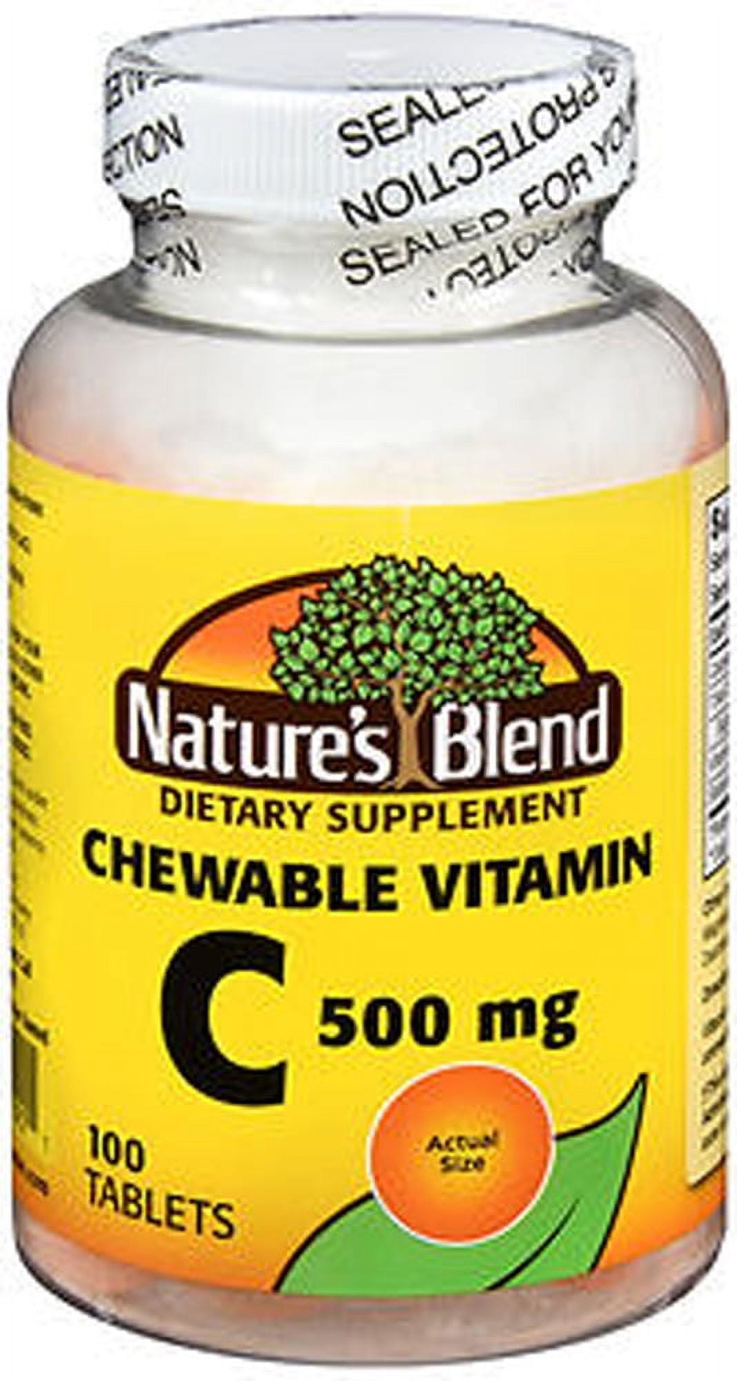 Nature's Blend Vitamin C 500 mg Chewable Tablets - 100 ct - Walmart.com