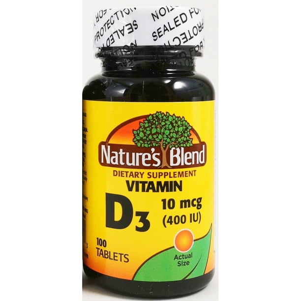 Nature's Blend Vitamin D 400 IU Tablets, 100 Count - Walmart Business ...
