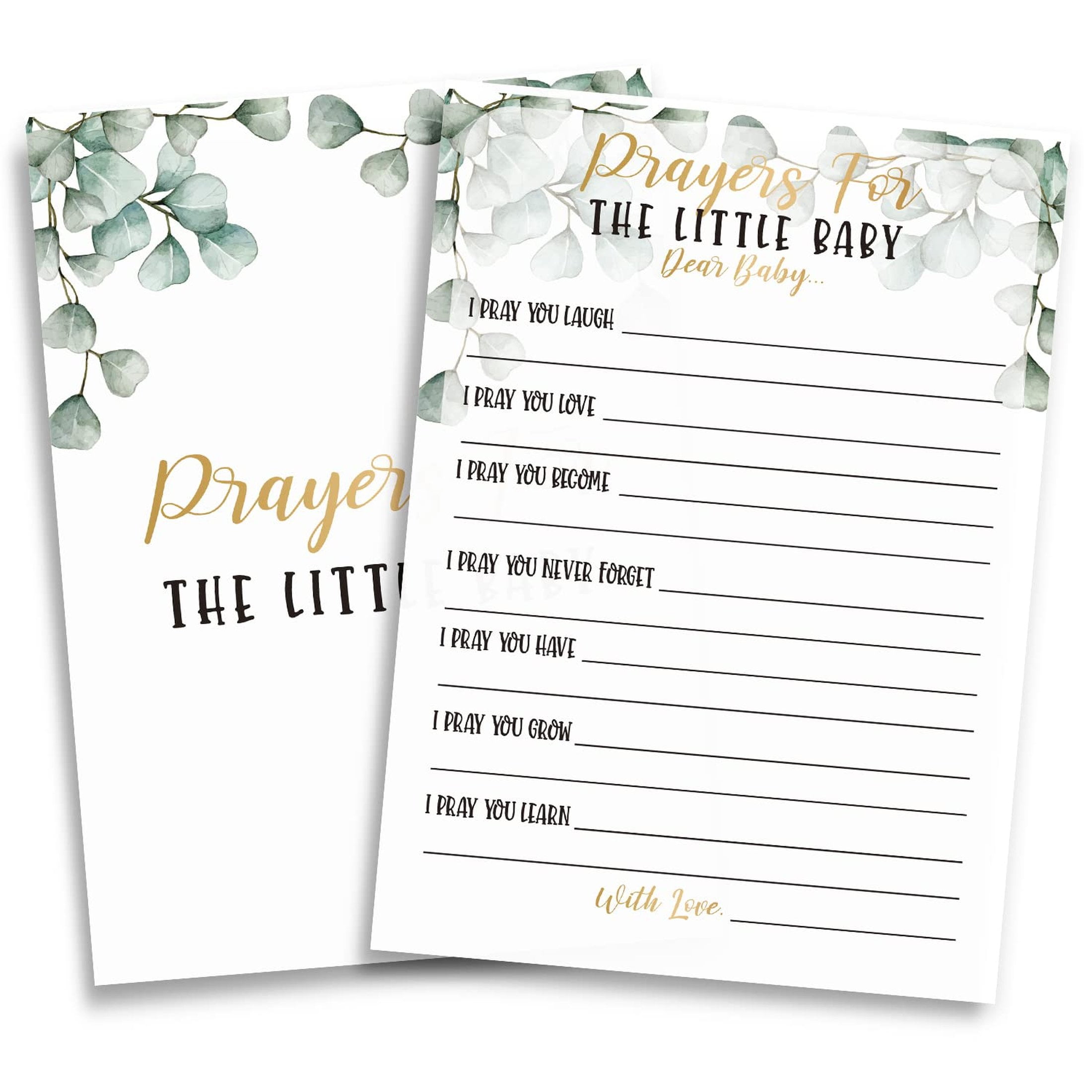 Nature's Blessings Baby Shower Game Set - 30 Engaging Cards for ...