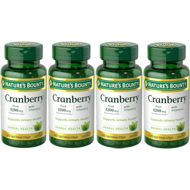 Nature's Bounty Cranberry 4200mg with Vitamin C & E, Supports Urinary & Immune Health, 480 ...