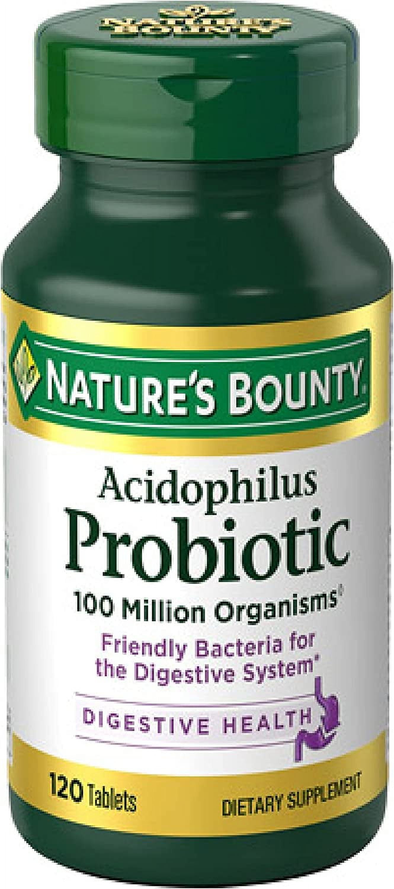 Nature’s Bounty Acidophilus Probiotic, Daily Probiotic Supplement ...