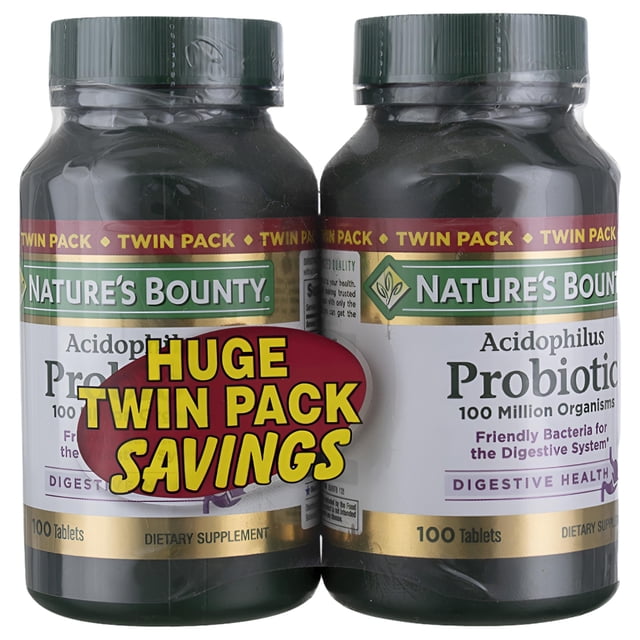 Nature's Bounty Probiotics Acidophilus, Digestive & Intestinal Health ...