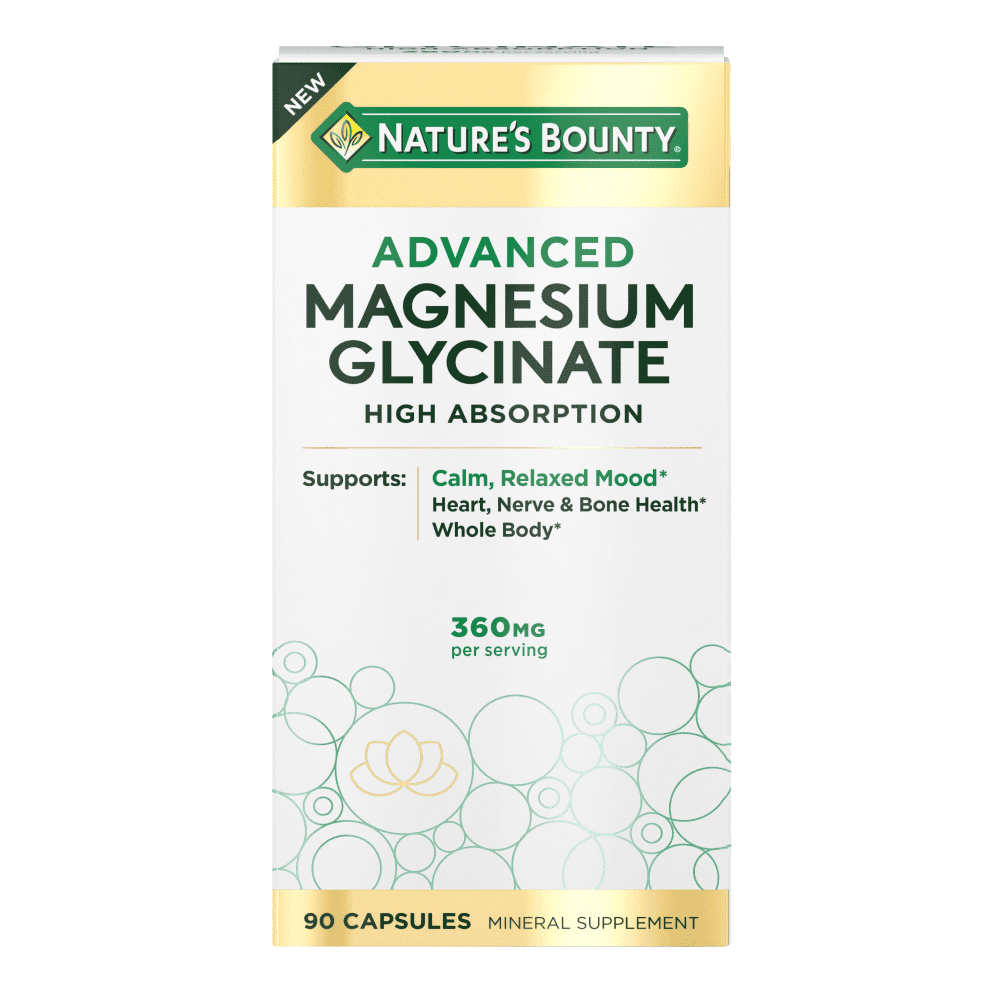 Nature’s Bounty Advanced Magnesium Glycinate Supplement for Heart ...