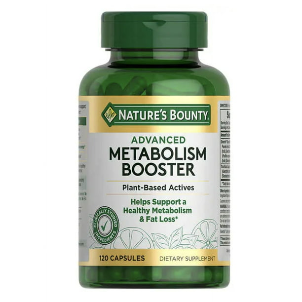 Nature's Bounty Advanced Metabolism Booster, 120 Capsules, Designed to ...