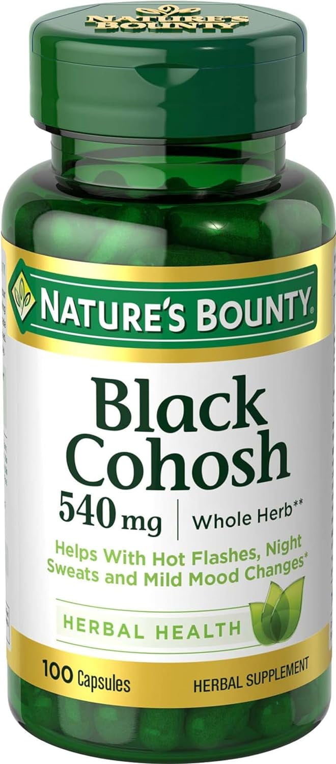 Natures Bounty Black Cohosh Root Pills And Herbal Health Supplement