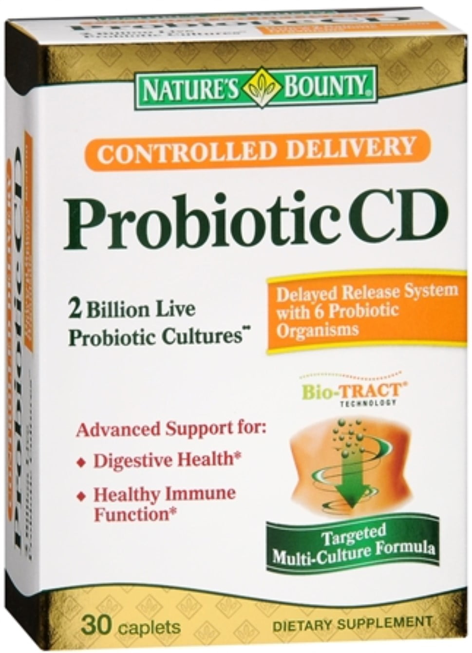 Nature's Bounty Controlled Delivery Probiotic CD Caplets 30 ea ...