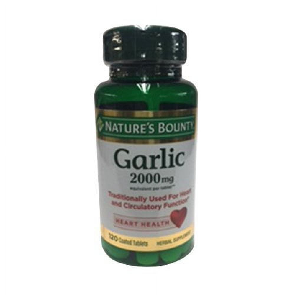 Nature's Bounty Garlic Tablets, 2000 Mg, 120 Ct - Walmart.com