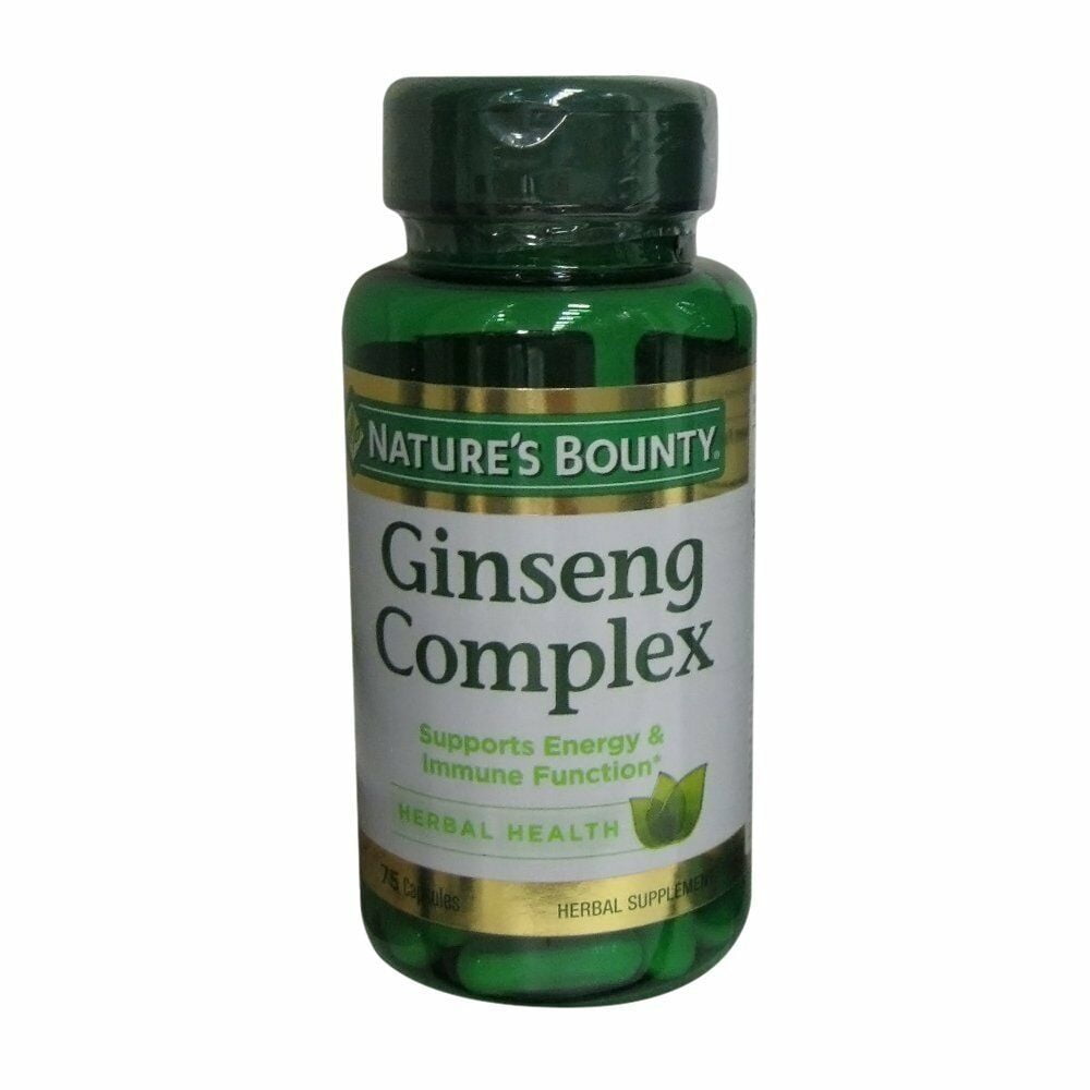 Nature's Bounty Ginseng Complex Quality Herbal Health Energy , 75ct, 2 ...