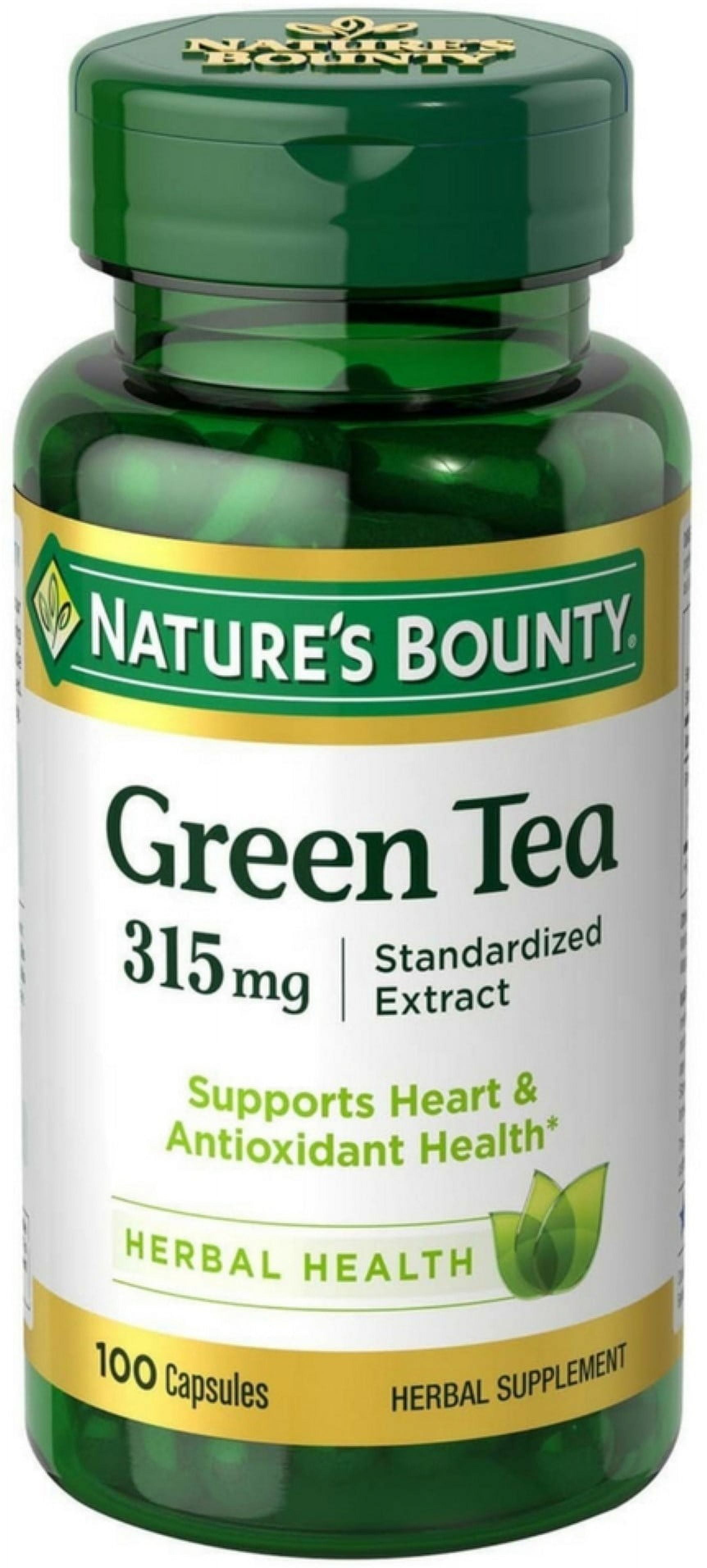 Nature's Bounty Green Tea Extract Weight Loss Supplement, 315 mg, 100 ...