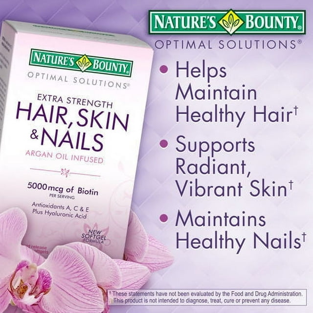 Nature's Bounty Hair Skin and Nails 250 Softgels - Walmart.com