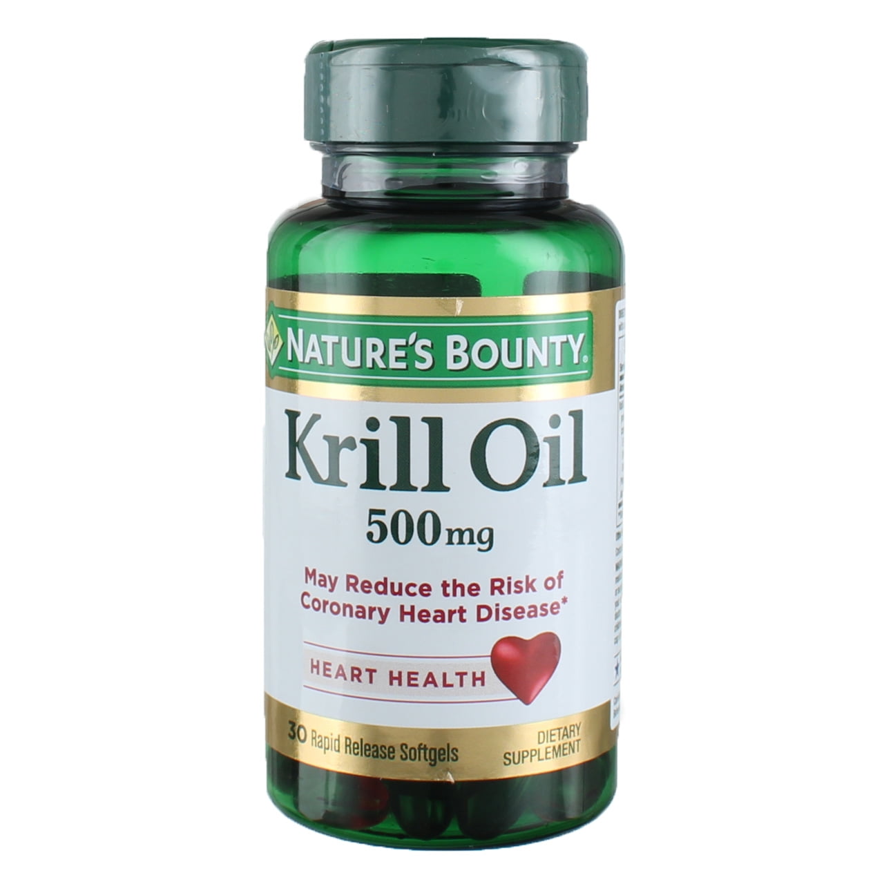 Nature's Bounty Heart Health Krill Oil Softgels, 500 mg, 30 Ct (6 pack ...