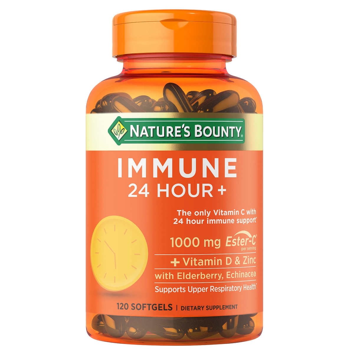 Nature's Bounty Immune 24 Hour+, 120 Softgels - Walmart.com