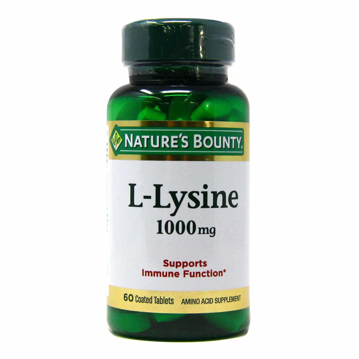 Nature's Bounty, L-Lysine Tablets, 1000 mg 60 ea, Pack of 2 - Walmart.com