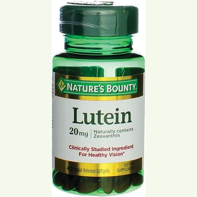 Nature's Bounty Lutein 20 Mg, Eye Health Zeaxanthin Capsules Supplement ...