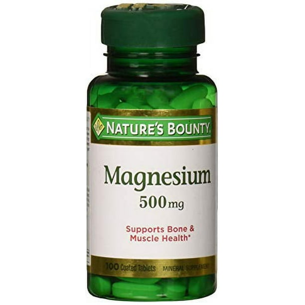 Nature's Bounty Magnesium 500 mg Tablets 100 ea - Walmart Business Supplies