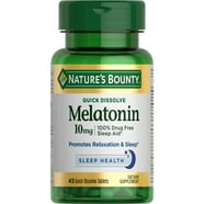 Nature's Bounty Dual Spectrum Bi-Layer Melatonin 5mg, 60 Count Tablets ...