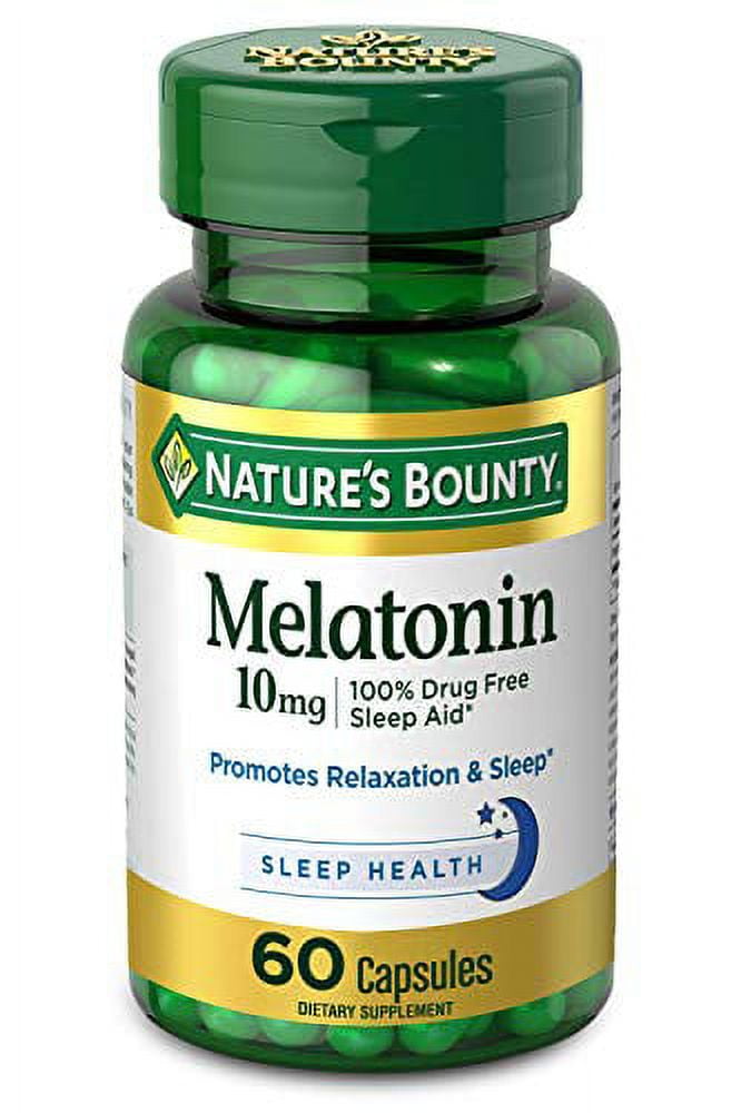 Nature's Bounty Melatonin, 100% Drug Free Sleep Aid, Dietary Supplement ...