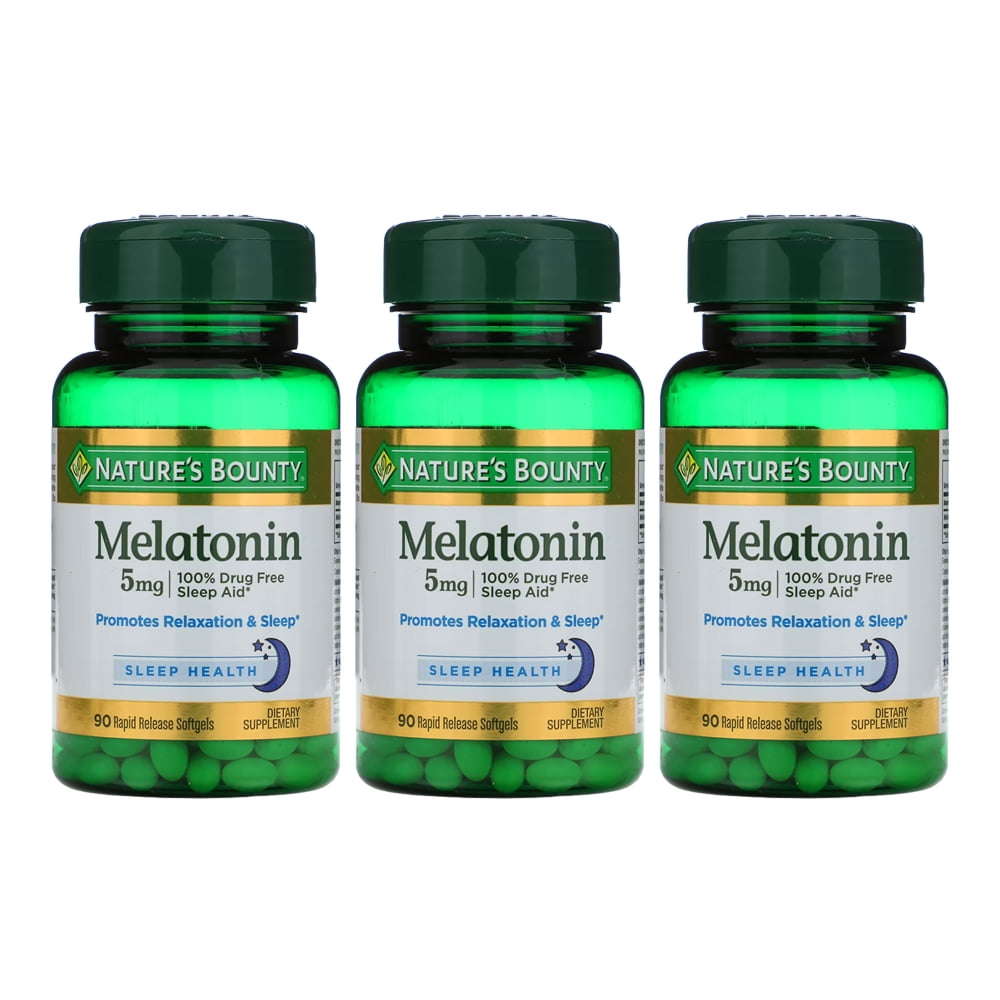 Nature's Bounty Melatonin 5mg, Vegan, Healthy Benefits, Sleep Aid, 90 ...