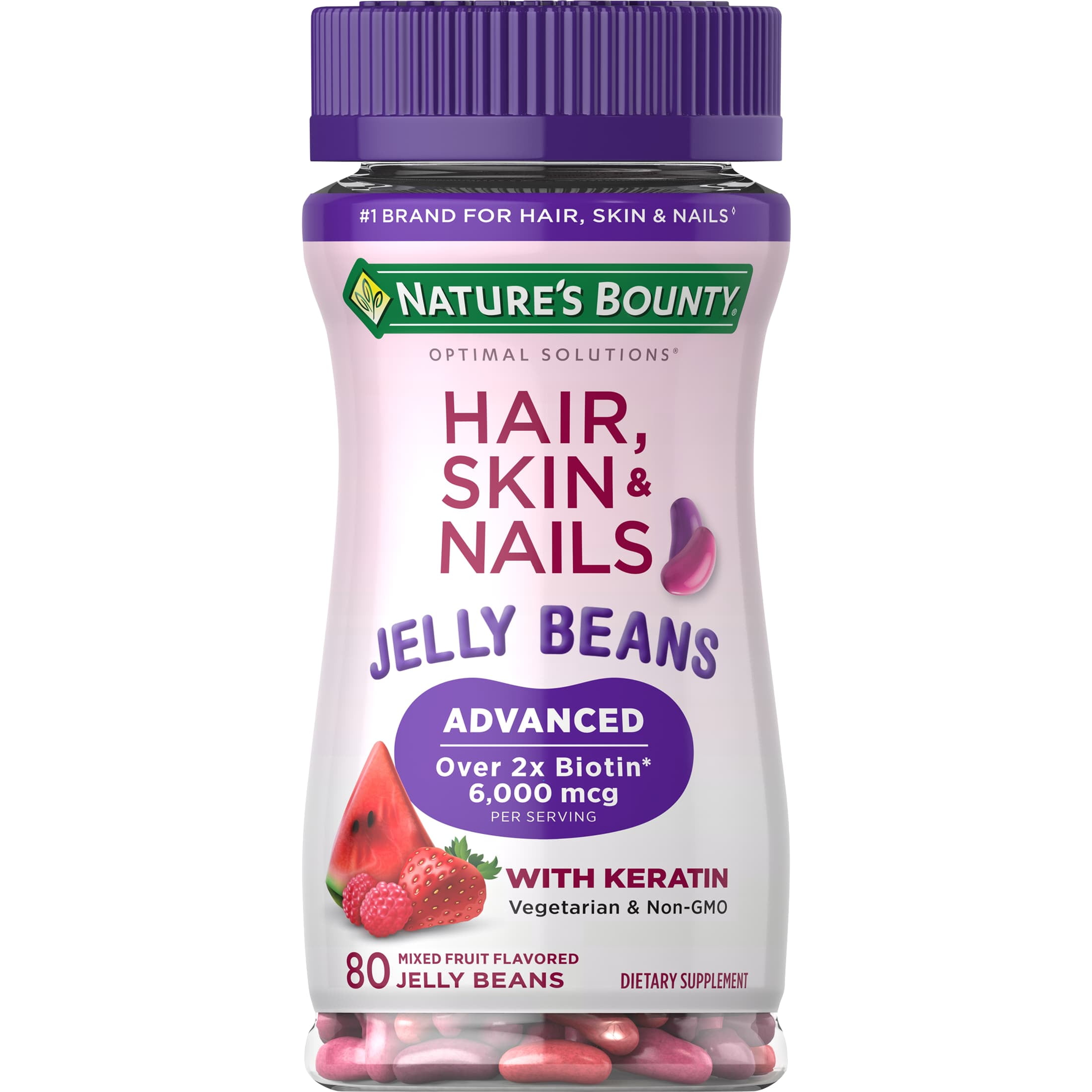 Nature's Bounty Optimal Solutions Advanced Hair, Skin & Nails Jelly ...