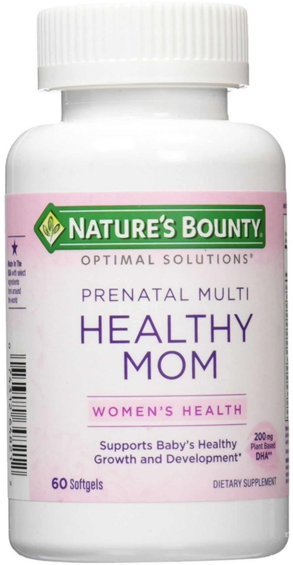 Nature's Bounty Optimal Solutions Healthy Mom Prenatal Multivitamin ...