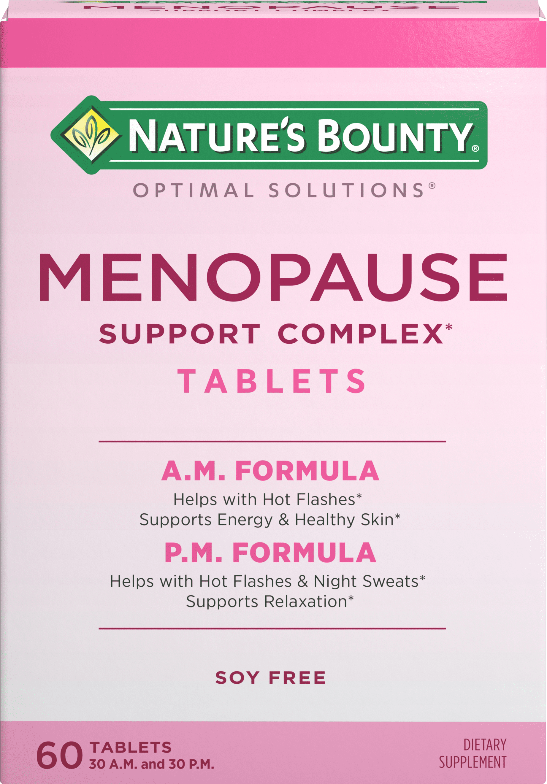 Natures Bounty Optimal Solutions Menopause Support Supplement Tablets